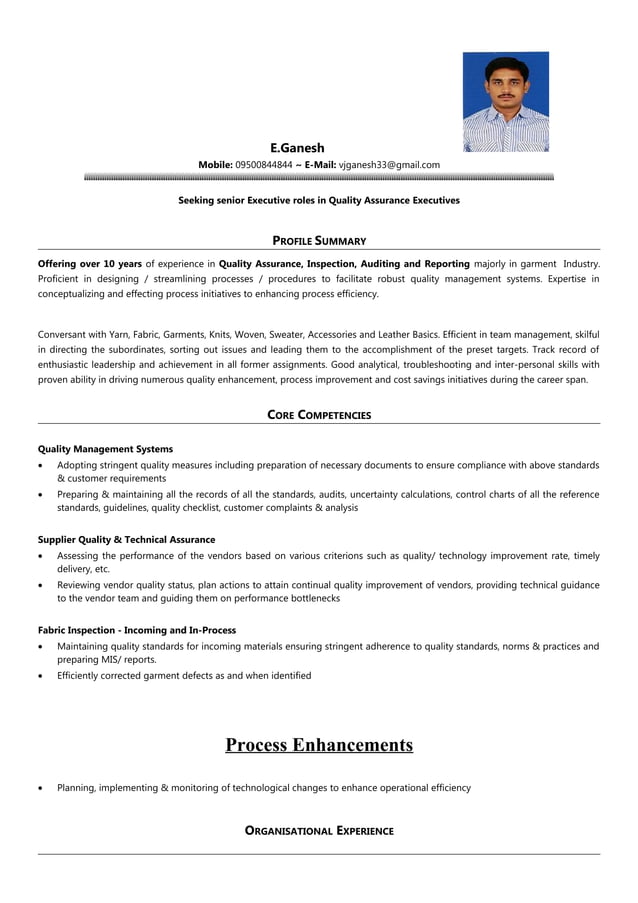 Resume -Ganesh | PDF