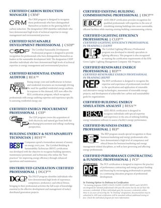 AEE CEM Certification Brochure | PDF