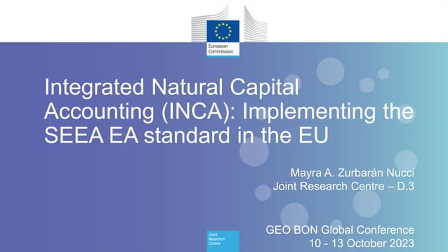 Integrated Natural Capital Accounting (INCA): Implementing the SEEA EA ...