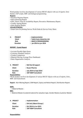 Anil CV ABAP | DOC | Computer Software and Applications | Computing