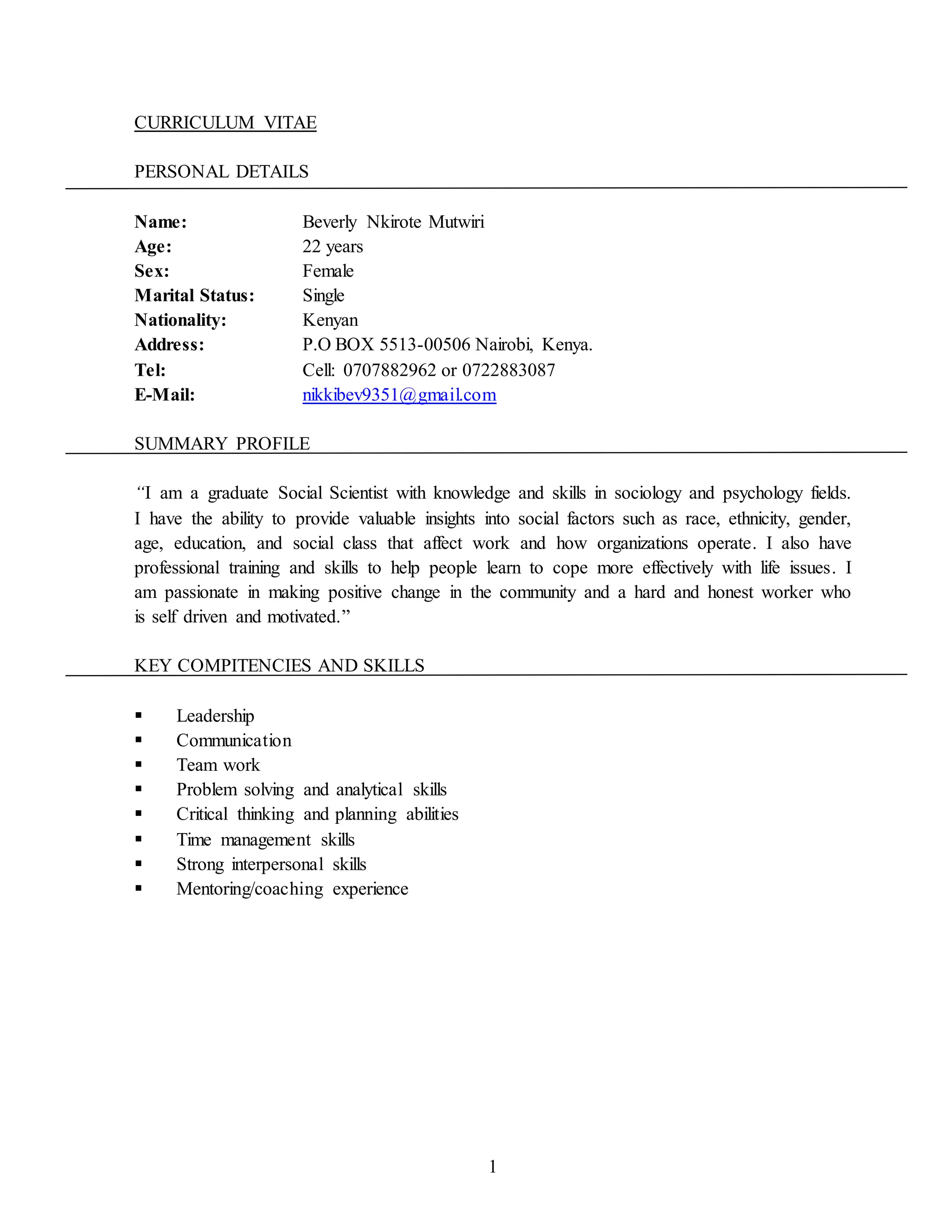 EDITED BEVERLY CV | PDF