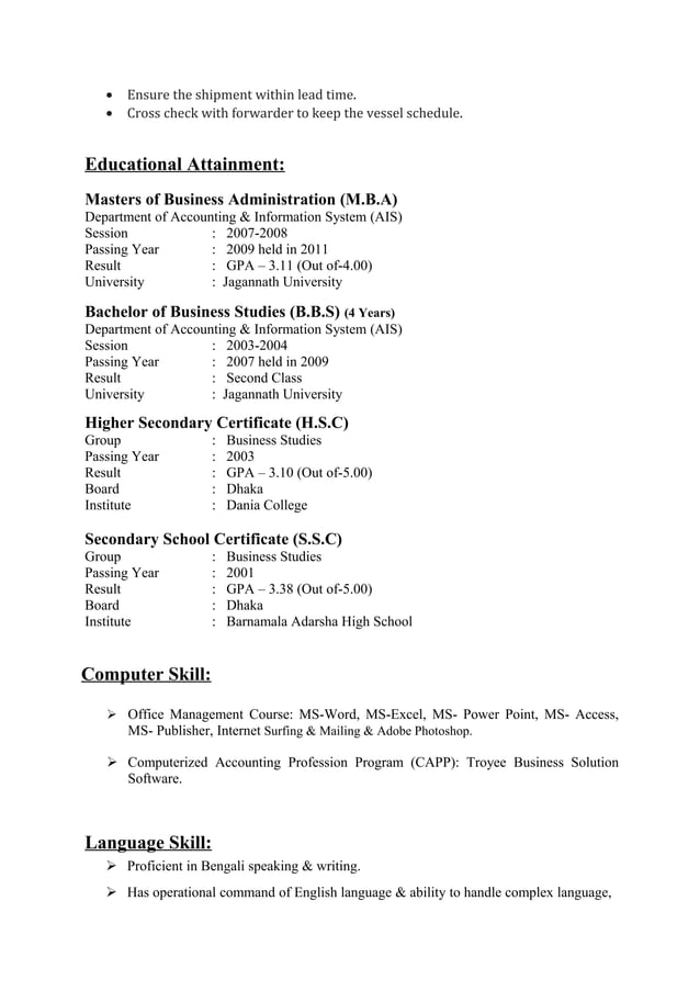 Resume-Md. Abu Syed | PDF