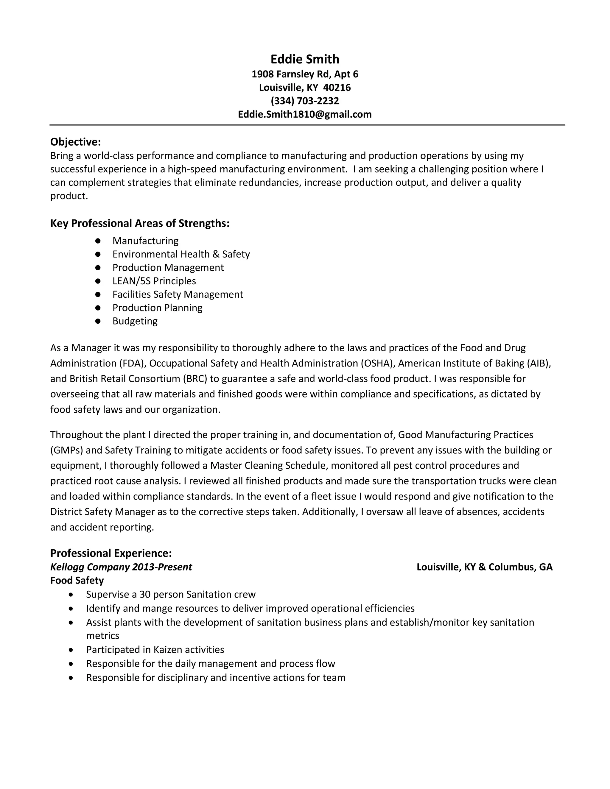 Eddie Smith - Resume 2016 | PDF