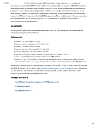 Automated Chromatographic Solid-Phase Extraction Using an Autosampler ...