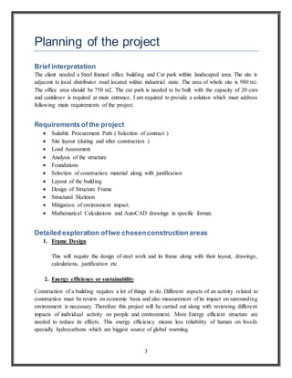 Steel building Graded Unit Civil Engineering Project HND Project ...