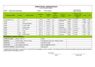 Application Form Chief Engineer | DOC