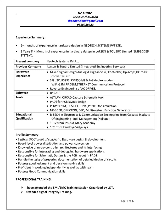 Chandan Kumar_3+_Years _EXP | PDF