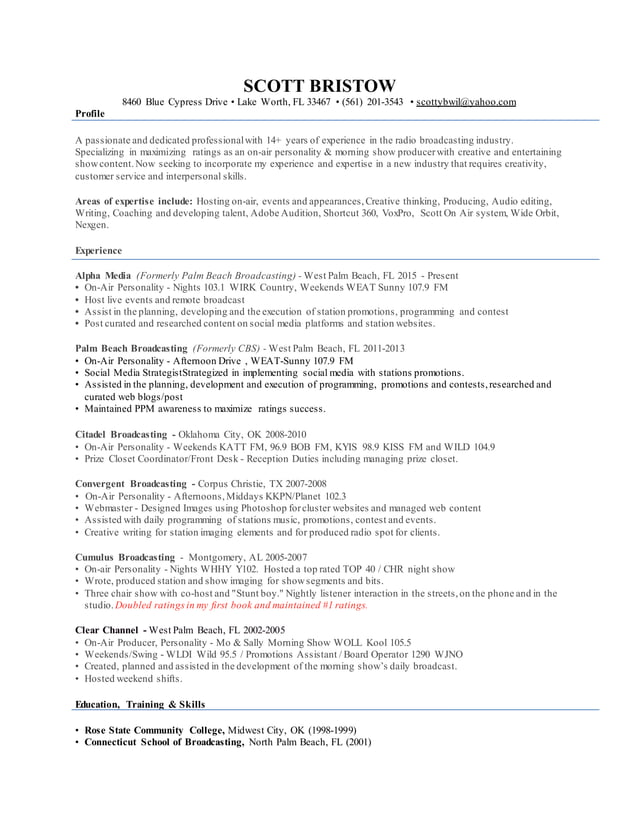 Scott Bristow Resume | DOCX