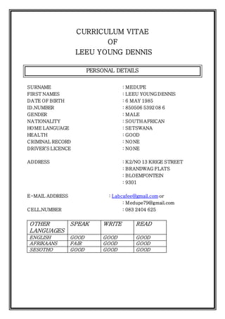 LEEU CV | DOCX