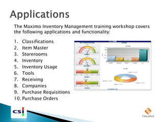 IBM Maximo Asset Management Training - Inventory Management for Chang ...