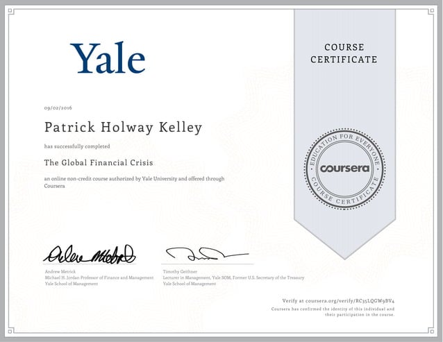 YALE UNIVERSITY - Global Financial Crisis | PDF
