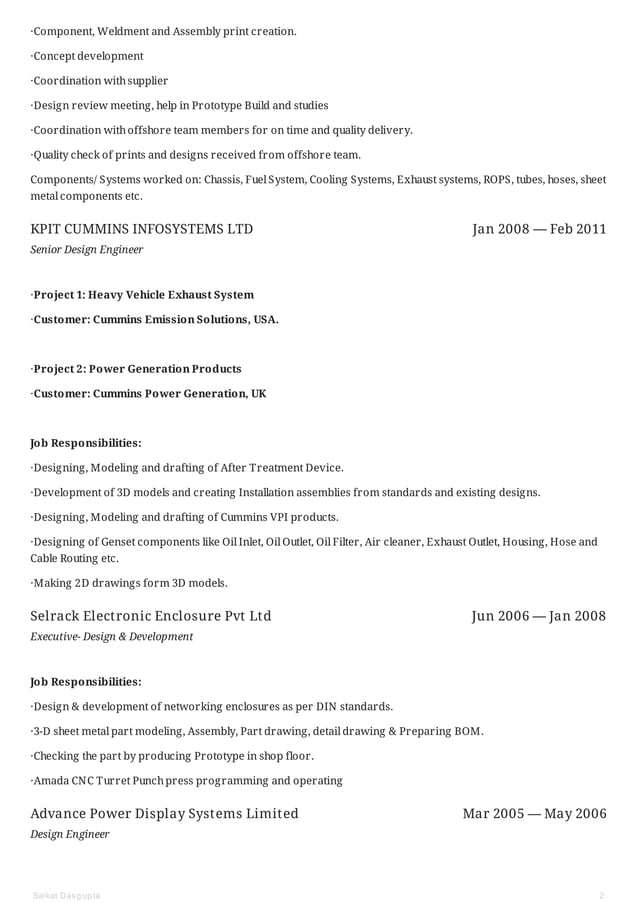 Resume_Saikat_Dasgupta | PDF | Civil Engineering Industry | Industries