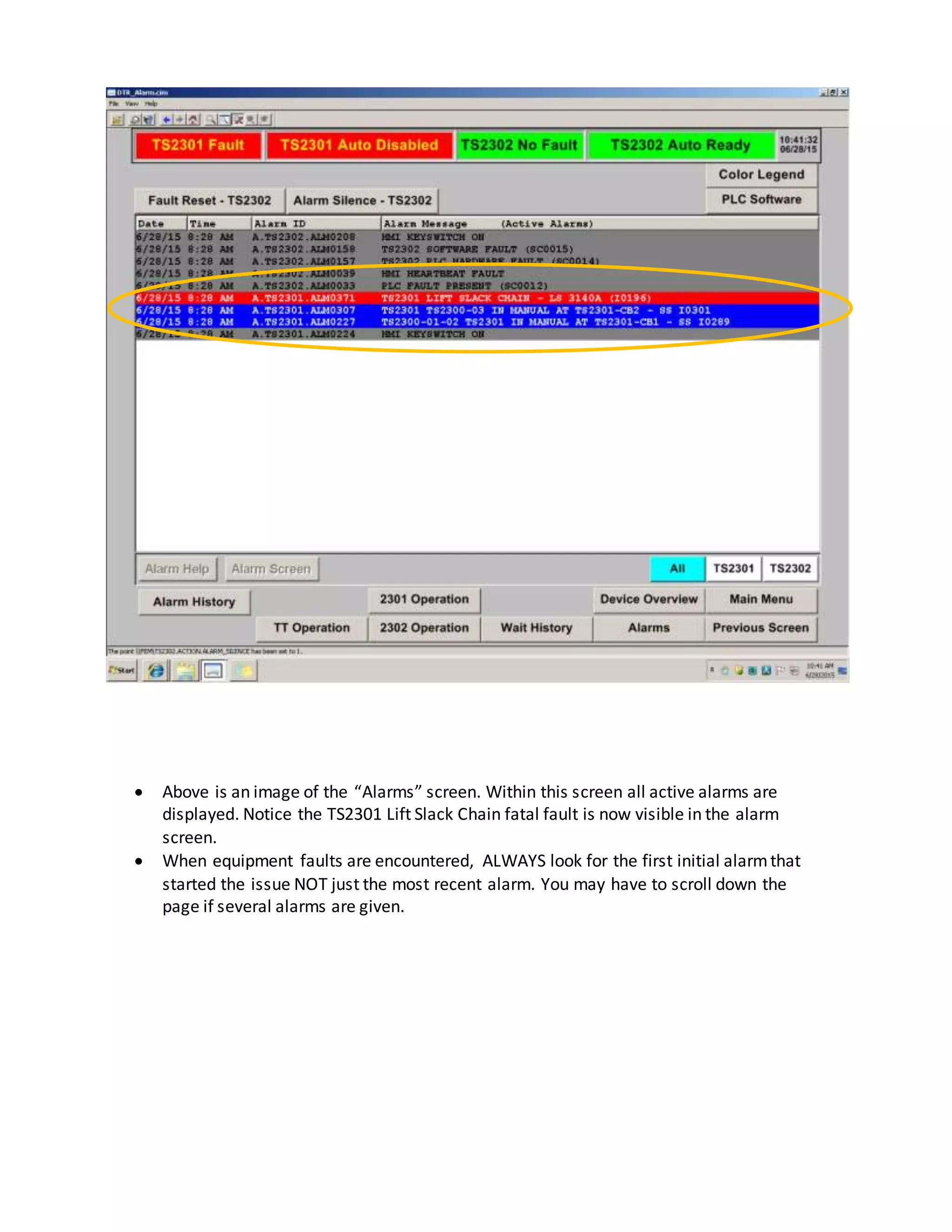 HMI Alarm Screen SPL | DOCX | Operating Systems | Computer Software and ...