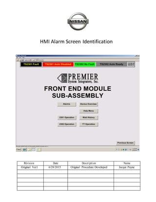 HMI Alarm Screen SPL | DOCX | Operating Systems | Computer Software and ...