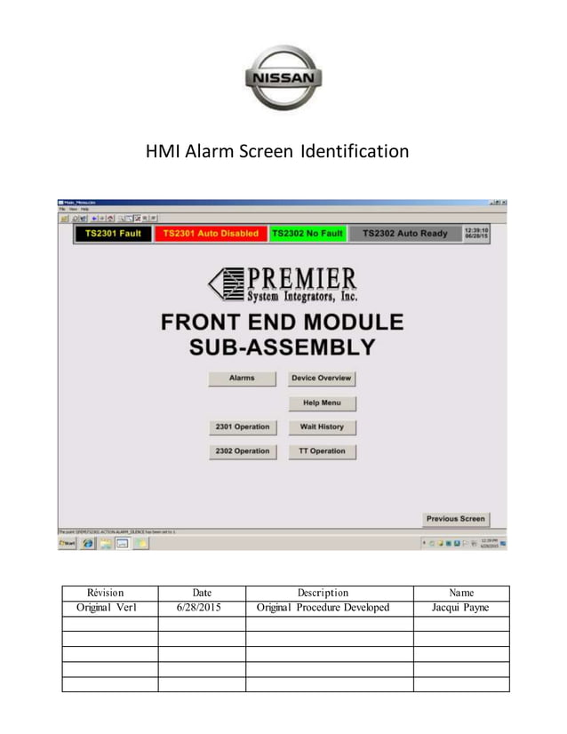 HMI Alarm Screen SPL | DOCX | Operating Systems | Computer Software and ...