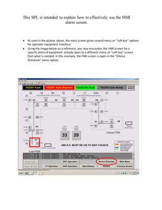 HMI Alarm Screen SPL | DOCX | Operating Systems | Computer Software and ...