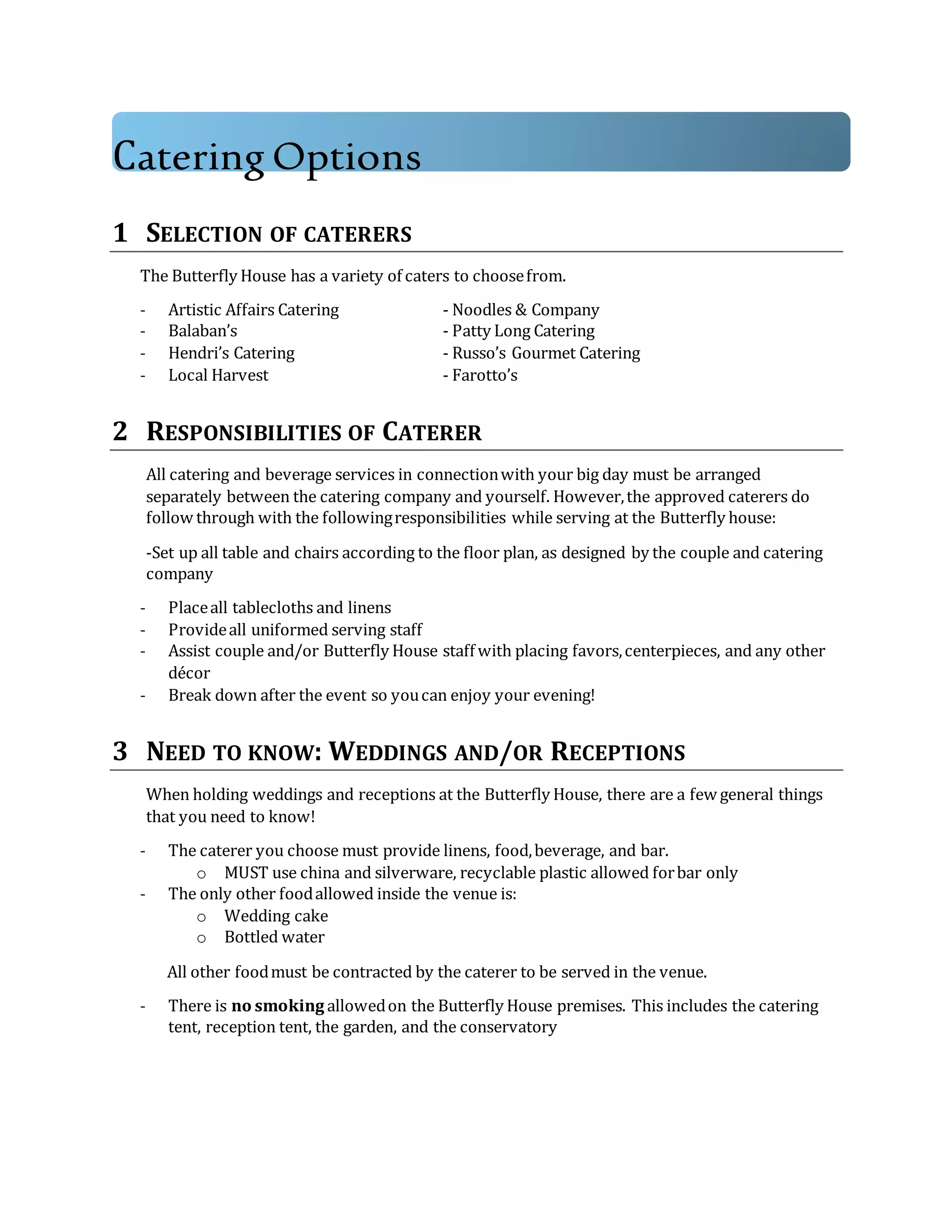 Catering Options | DOCX