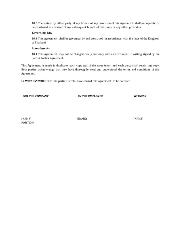 Employment Contract OLD | DOCX | Personal Taxes | Personal Finance