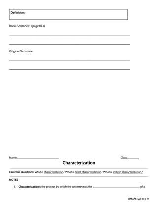 Of Mice and Men worksheet packet | PDF