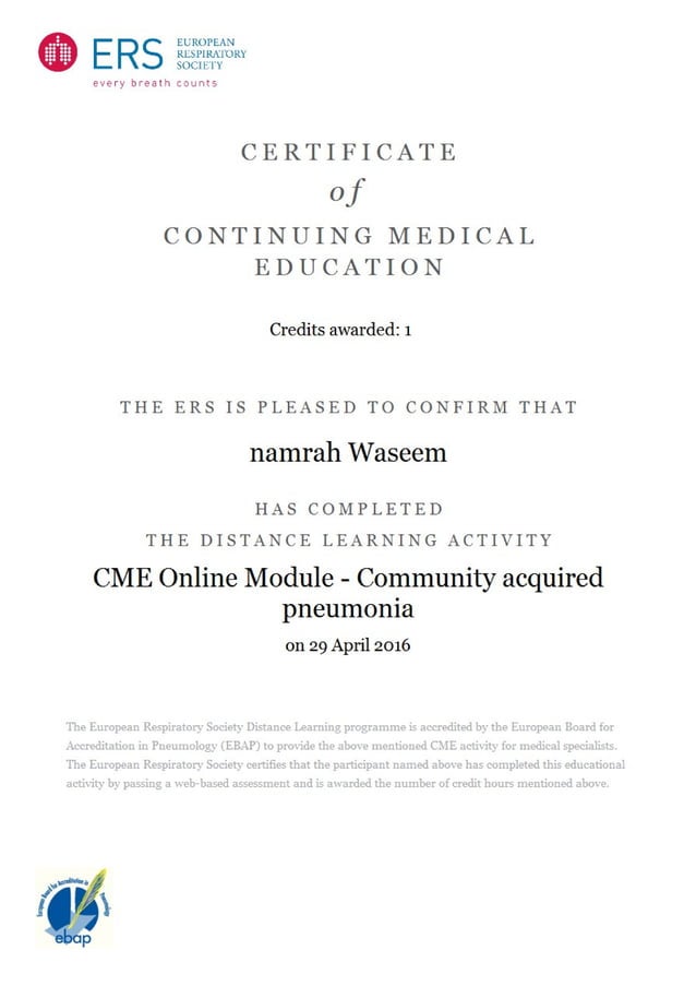 CAP certificate | PDF