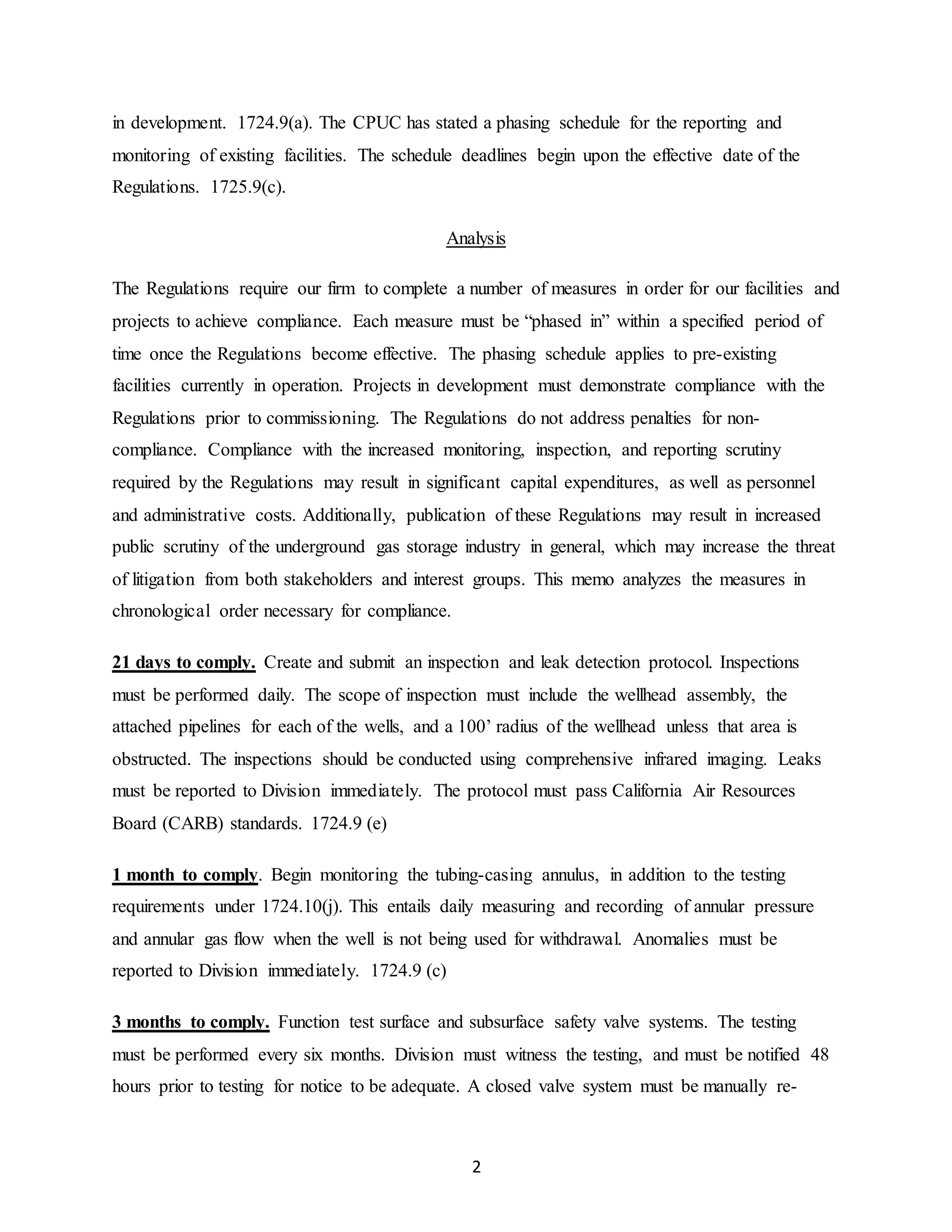 Natural Gas Storage Sample Memo | DOCX
