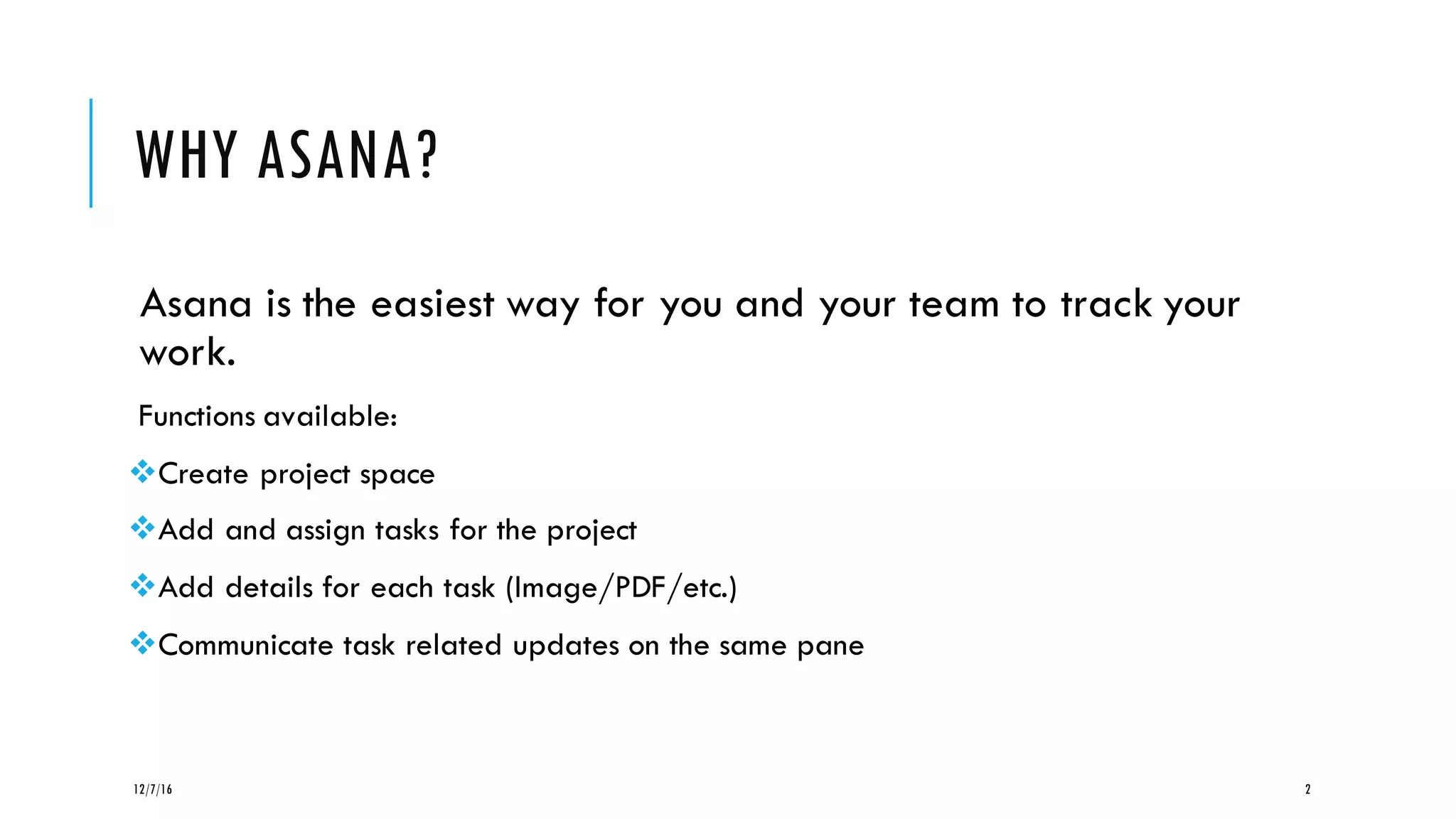 ASANA ppt | PDF