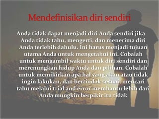 8 cara untuk menjadi diri sendiri | PPTX