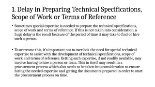 8 Causes of Delays in the procurement .. | PPTX