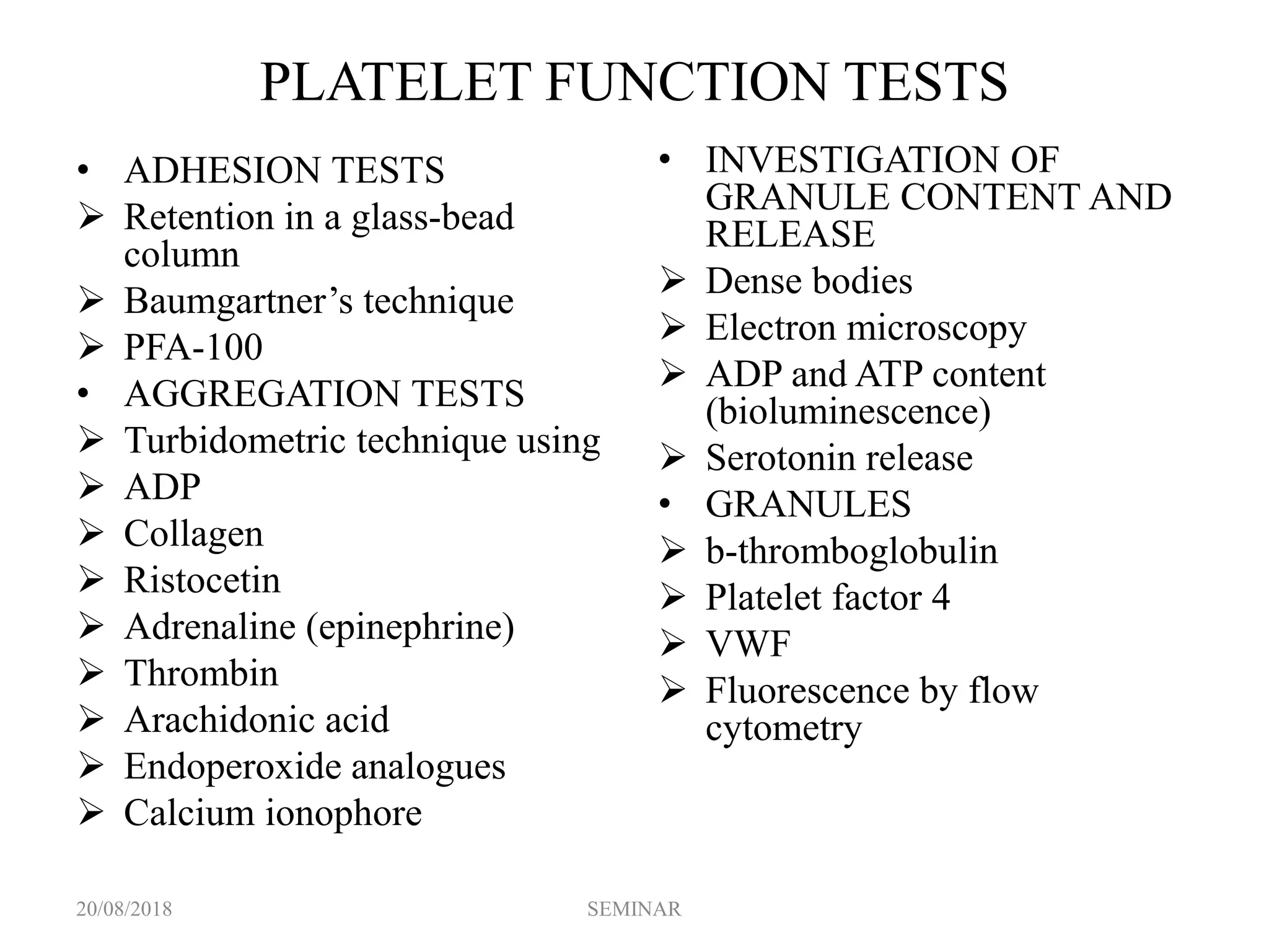 6. platelet function_tests | PPTX