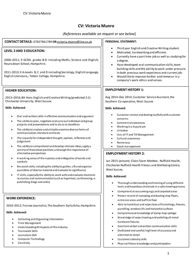 CV VICTORIA MUNRO | DOCX
