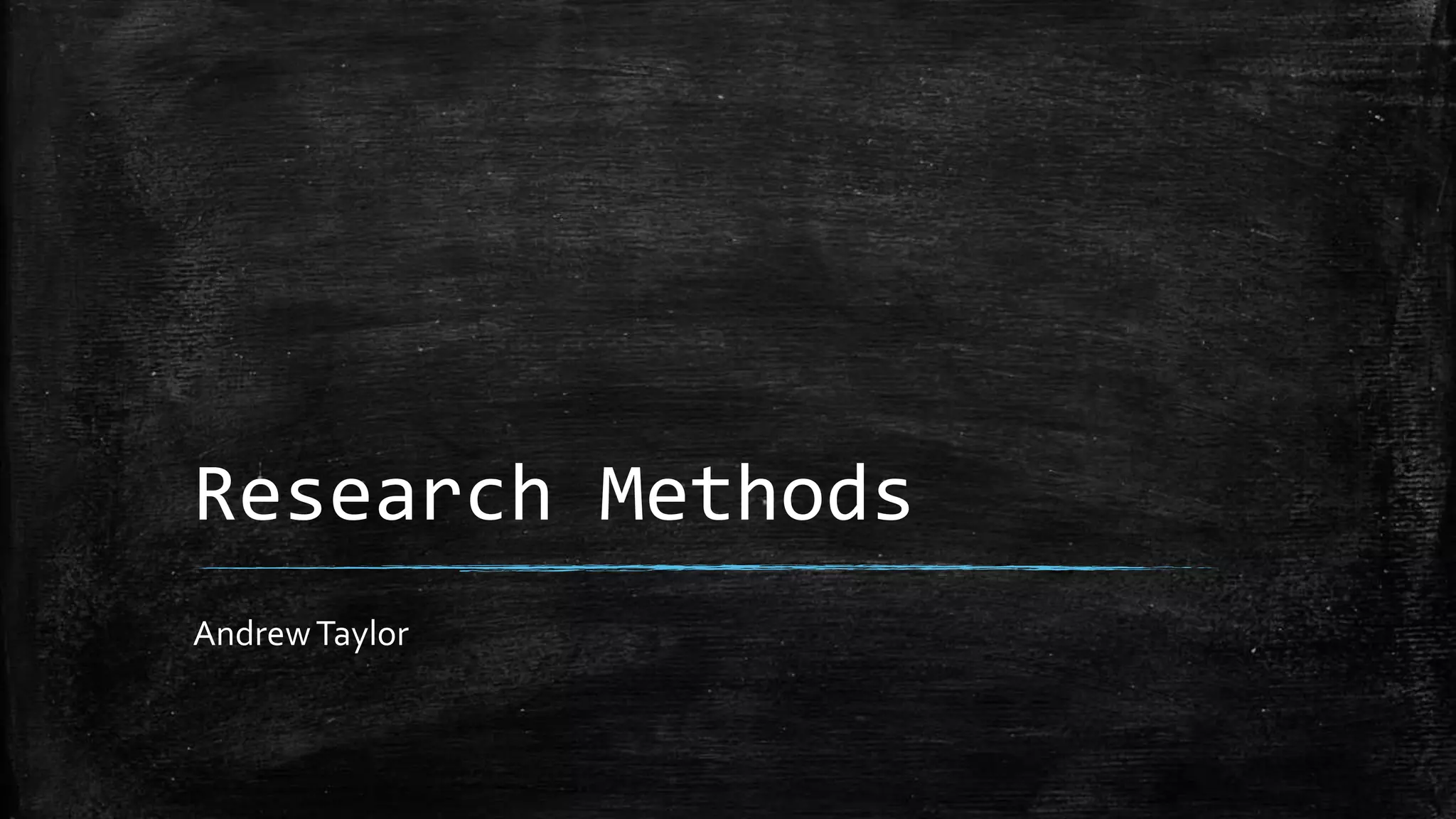 Research Methods Presentation | PPT