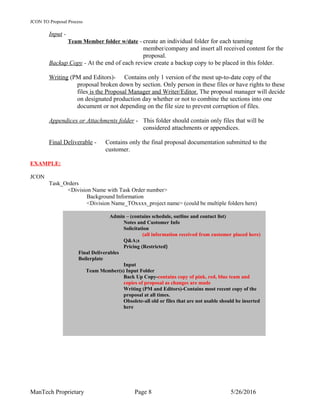 JCON TO Proposal Development Process-DRAFT | PDF