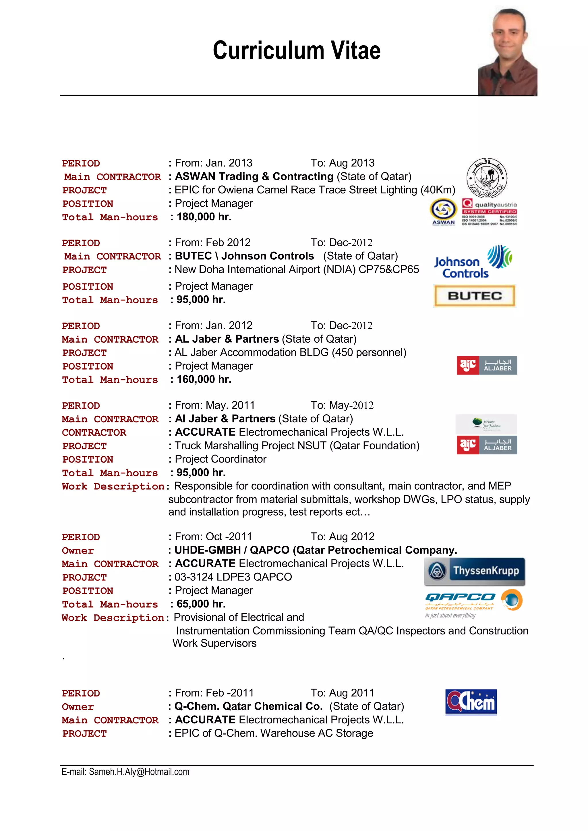 Sameh Hassan Aly Detailed CV2 | PDF