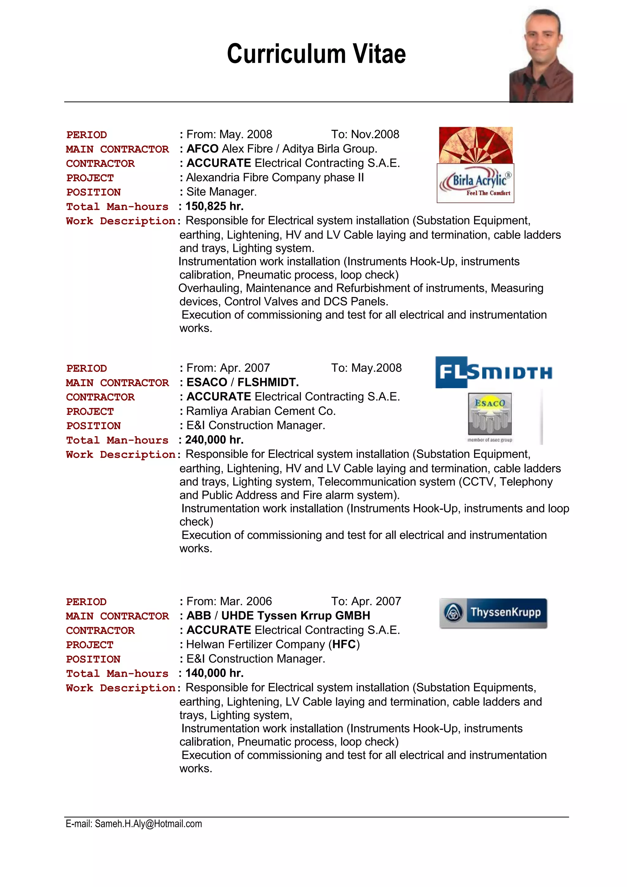 Sameh Hassan Aly Detailed CV2 | PDF