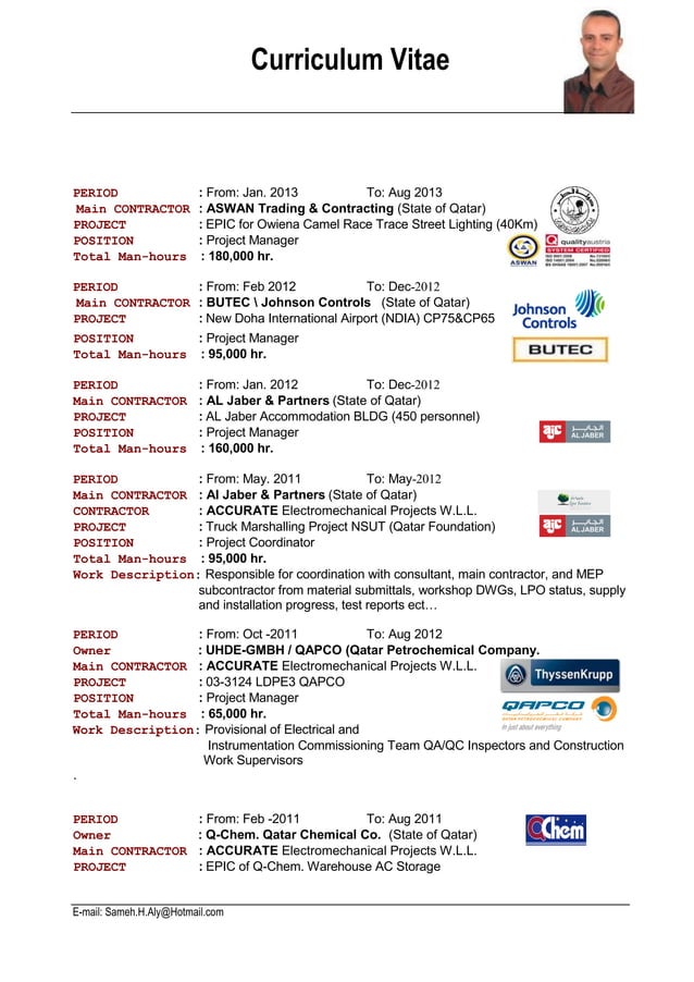 Sameh Hassan Aly Detailed CV2 | PDF