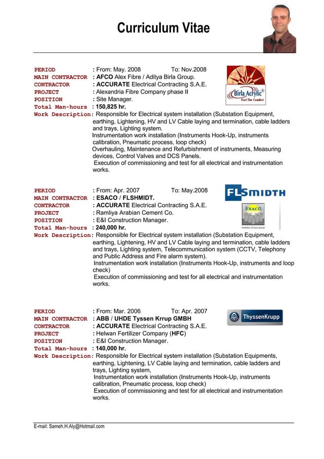 Sameh Hassan Aly Detailed CV2 | PDF