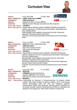 Sameh Hassan Aly Detailed CV2 | PDF