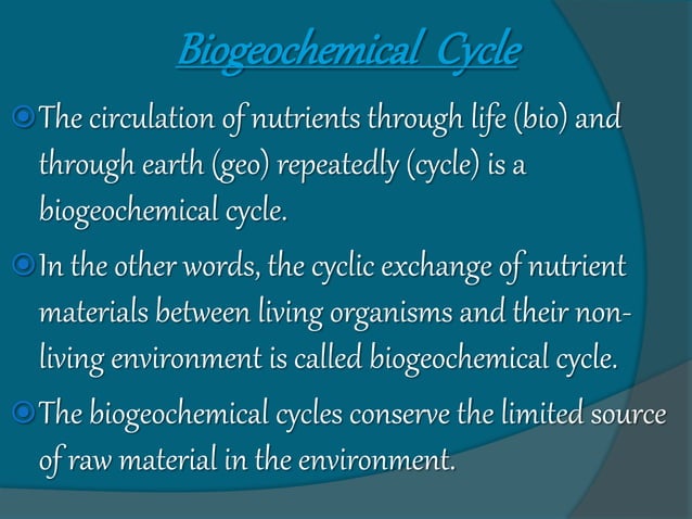 bio geochemical cycles ..environmental studies | PPT