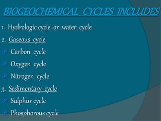 bio geochemical cycles ..environmental studies | PPTX