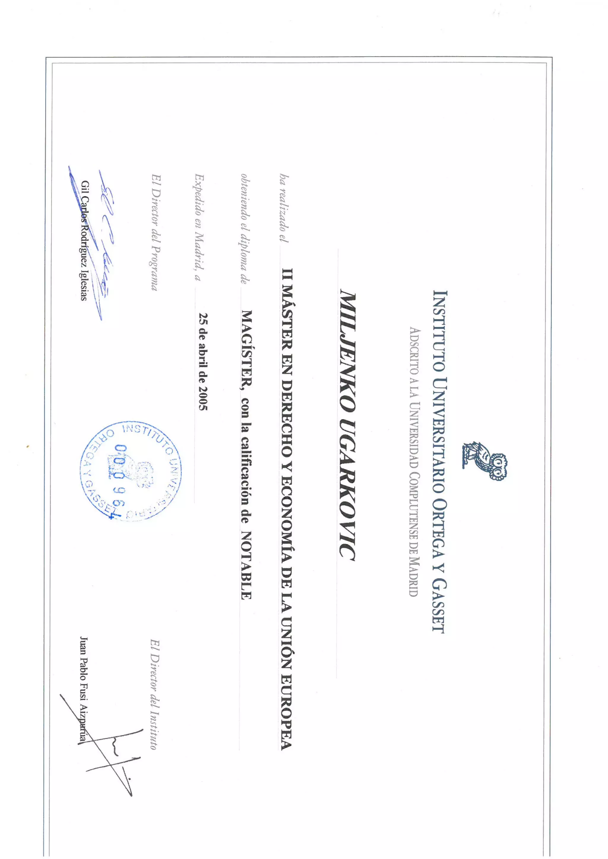 Master Program-Graduation Certificate | PDF