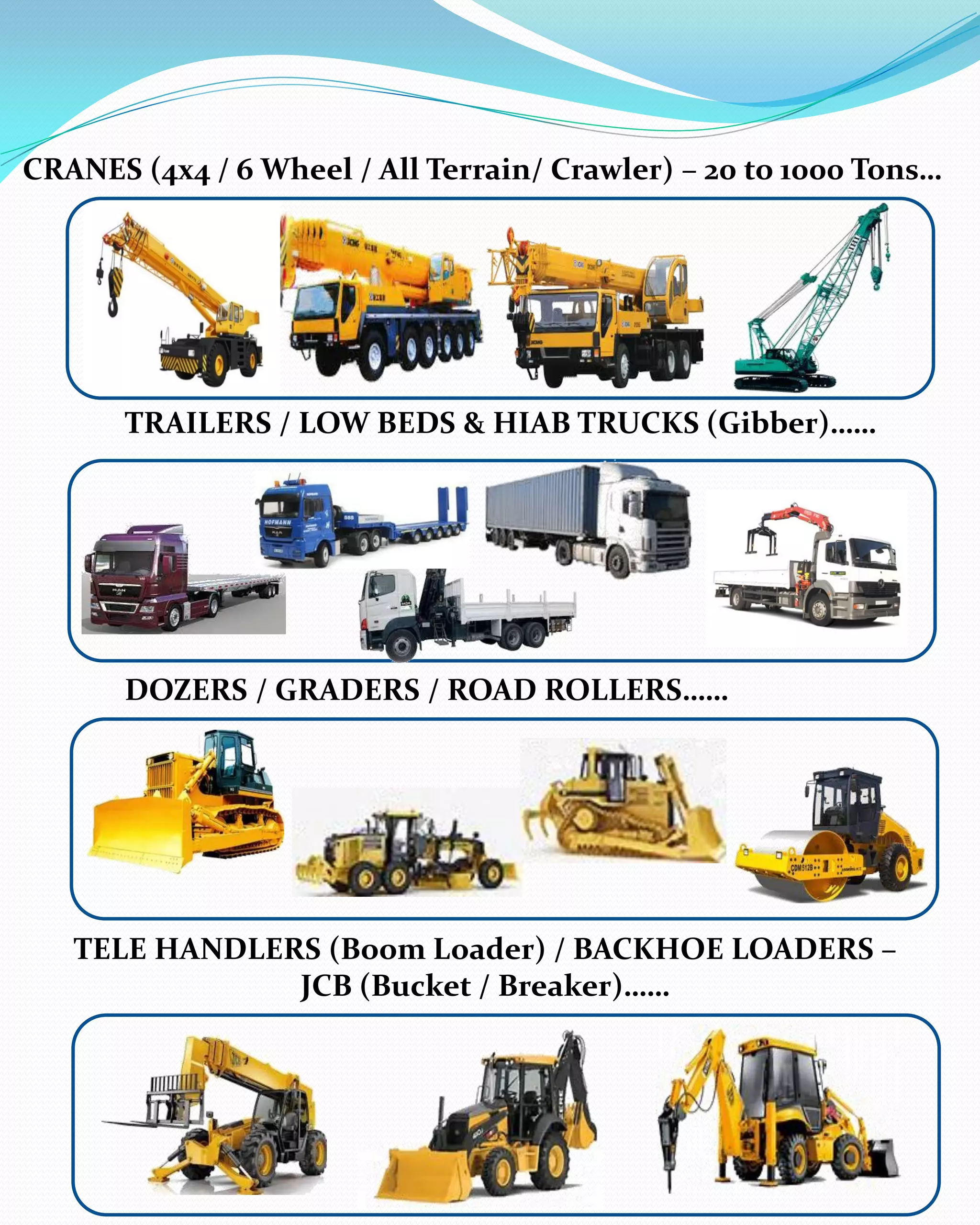 Shalom Heavy Equipments Brochure | PDF