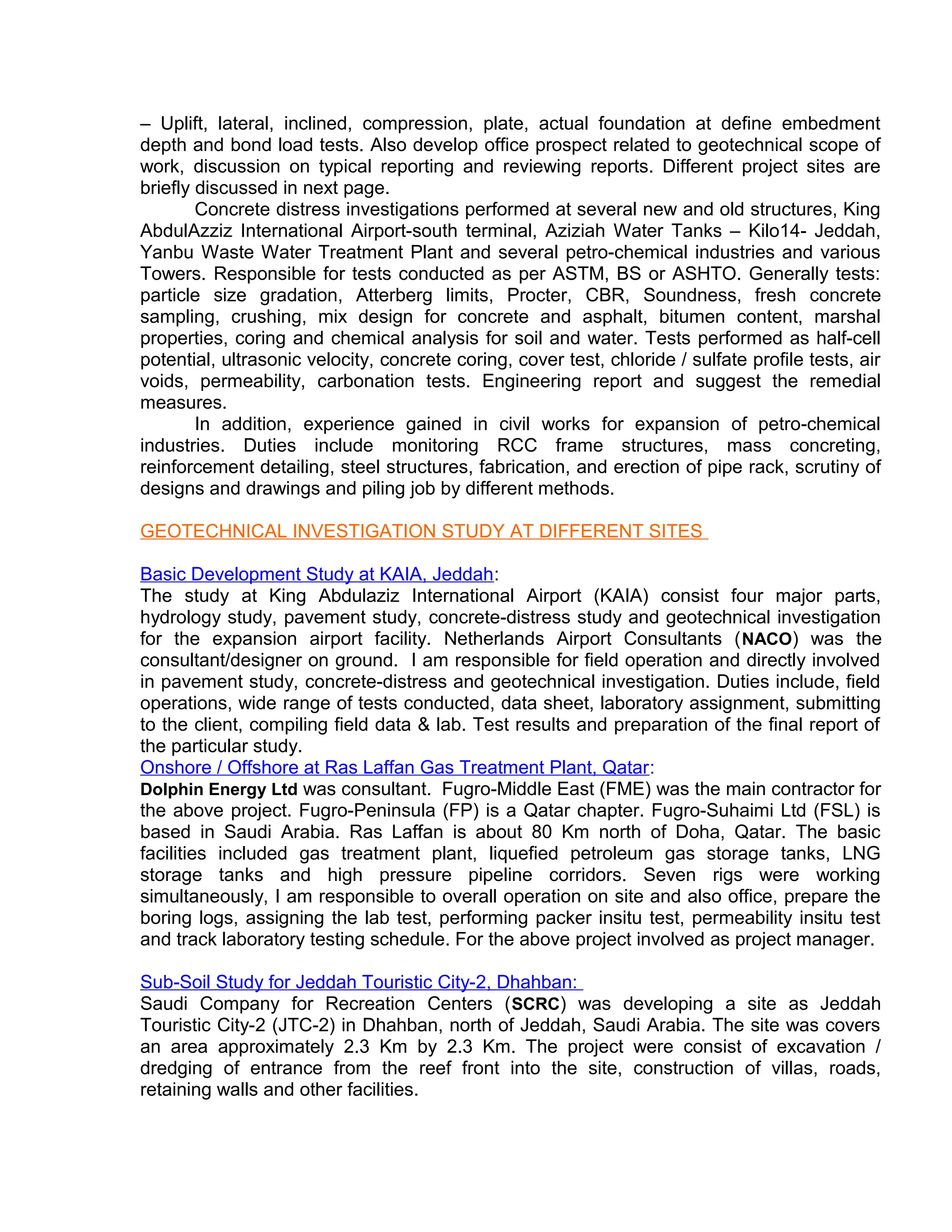 RESUME Senior Geotechnical & Material NATM Tunnel Engineer 21032015 | DOC