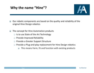 Hine Automation Corporate Presentation - SC - 2014-04-24 | PDF
