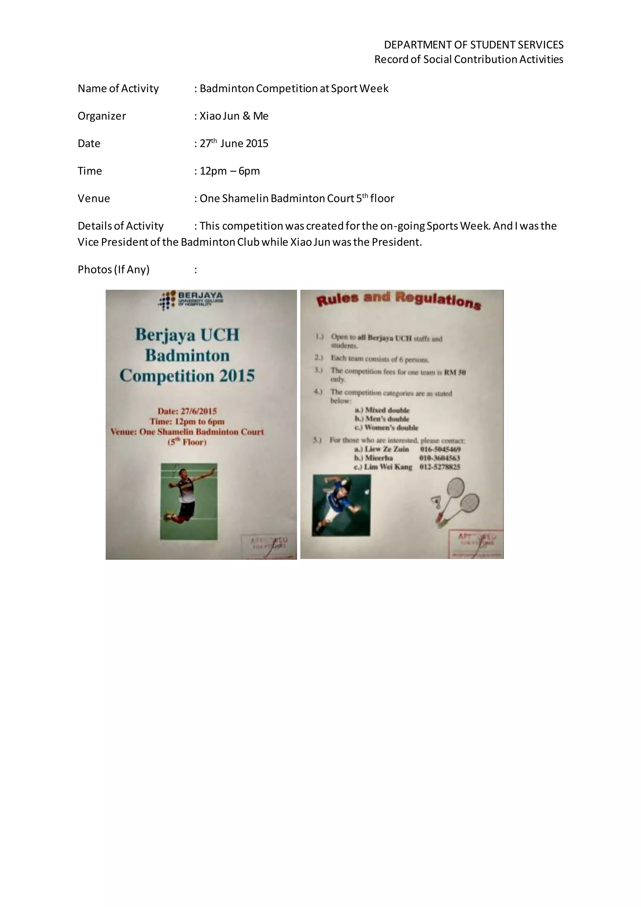 Mieerha Social Contribution Activities Report | PDF