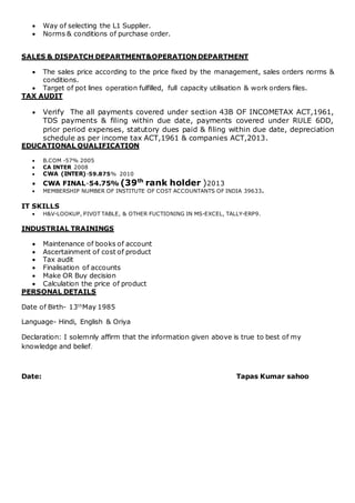 Tapas Kumar Sahoo | DOCX