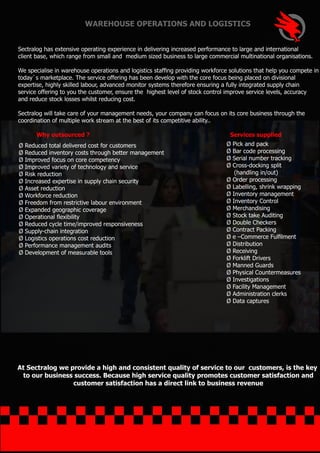 SECTRALOG COMPANY PROFILE | PDF