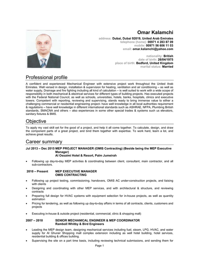 Omar Kalamchi-CV-Rev2 | PDF