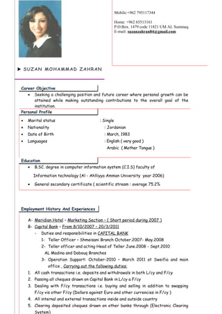cv Suzan Mohammad zahra new | PDF