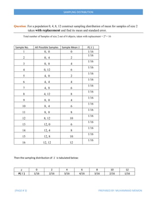 Sampling Distribution -I | PDF