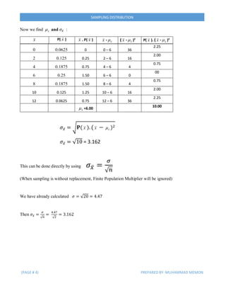Sampling Distribution -I | PDF